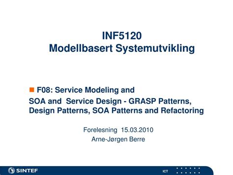 Ppt Inf5120 Modellbasert Systemutvikling Powerpoint Presentation