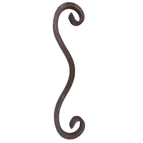 Unique Metal Works Flat Bar Pressed Horn Scroll 85 X 360mm