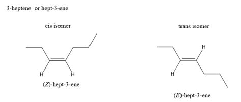 Draw All Stereoisomers Of Heptene Positionthe Groups Attached To The Double Bond