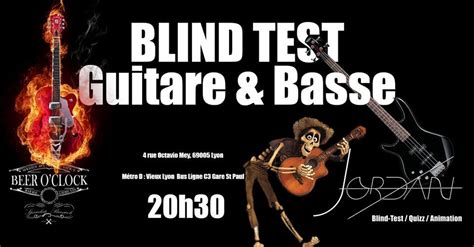 Blind Test Guitare And Basse Au Beer Oclock Lyon St Paul Beer Oclock