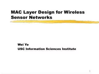 PPT Cross Layer Design Optimization For Wireless Sensor Networks