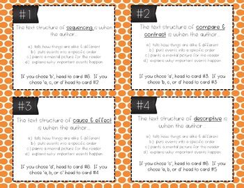 Text Structure Task Cards Differentiated By Ciera Harris Teaching