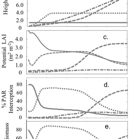 Transformations In Simulated Vegetation Parameters Over The Initial 60