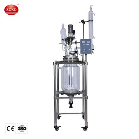 High Vacuum Lab Scale Double Layer Jacketed Glass Hydrothermal Synthesis Reactor Vessel China