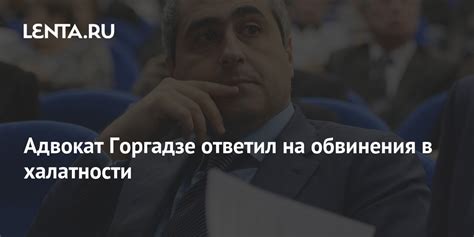 Адвокат Горгадзе ответил на обвинения в халатности Общество Россия