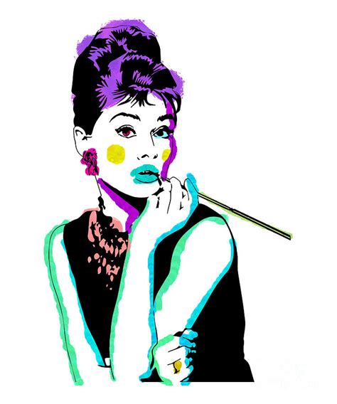 Funny Audrey Arts Hepburn Print Quotes Drawing By Artwork Lucky Fine