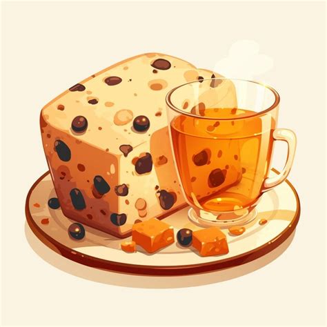 Premium Vector Welsh Bara Brith And Fruity Tea Bread
