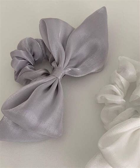 리올르 국내고퀄 펄 리본 곱창밴드 스크런치 3color 위시버킷