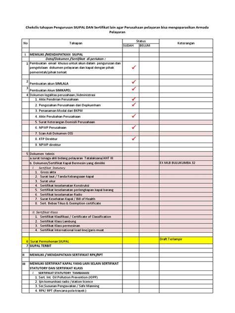 Progress Chekclist Dokumen Permohonan Siupal Pdf Progress Chekclist Dokumen Permohonan Siupal Pdf