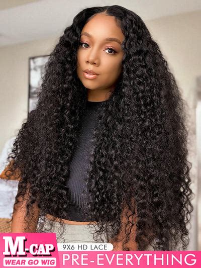 M Cap 9x6 Hd Lace Wear Go Pre Bleached Tiny Knots Water Wave Wig Sal