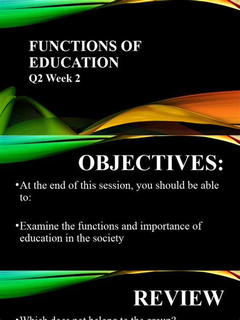 Functions Of Education Pdf Self Actualization Behavior Modification