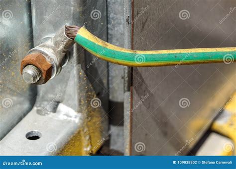 Terminal Bar For Electrical Connection And Earthing Terminals For Grounding Royalty Free Stock