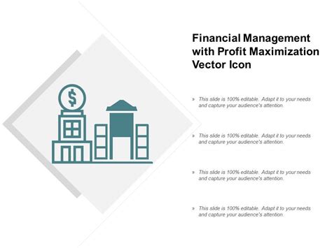 Financial Management With Profit Maximization Vector Icon Ppt