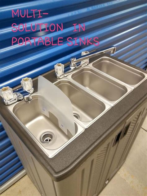 Portable Sink Mobile Concession Four Compartment Hot Water W Hand Wash