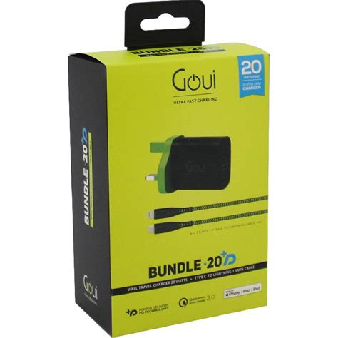 Goui Bundle 20 Pd Wall Charger Cable Usb C To Lightning Usb Pd