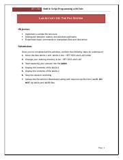 IFT250 Lab2A Doc IFT 250 Shell Script Programming With Unix LAB