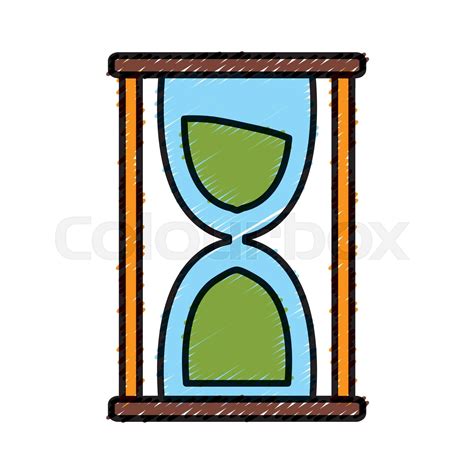 Hourglass Sand Timer Icon Vector Illustration Graphic Design Colourbox