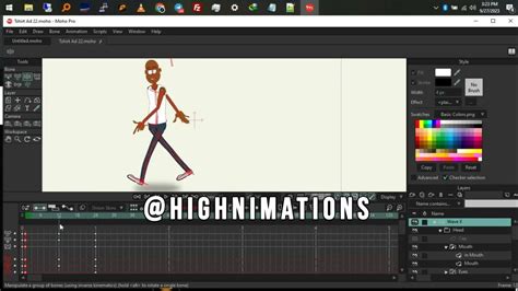 Animating a Quick 2D Walk Cycle on Moho | - YouTube