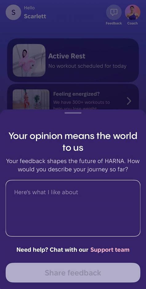 How Do I Share My Feedback About Using The App Harna