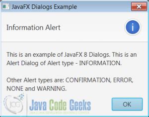 JavaFX Dialog Example Java Code Geeks