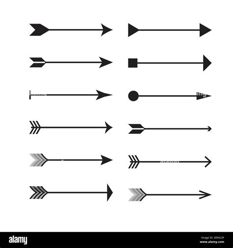 Arrow Vector Collection Modern Simple Arrows Vector Illustration Arrows Icon Outline Rank
