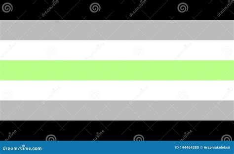 Agender Pride Flag Isolated On White Background Vector Illustration