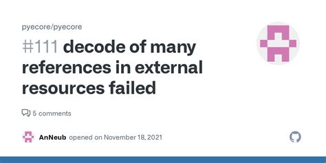 decode of many references in external resources failed · issue 111