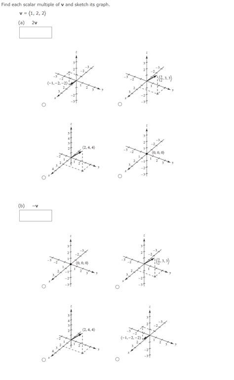 Solved Find Each Scalar Multiple Of V And Sketch Its Graph Chegg