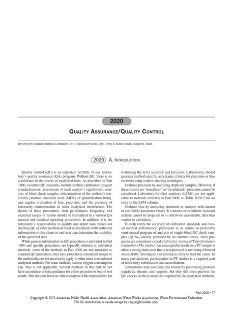 2018 2020 Quality Assurance Quality Control Pdf Titration Chemistry