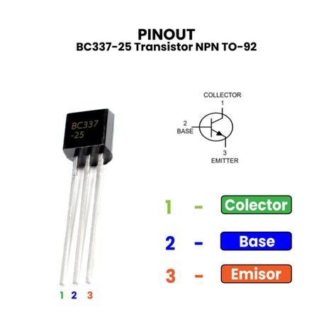 Bc337 25 Transistor Npn To 92 45v 800ma Unit Electronics