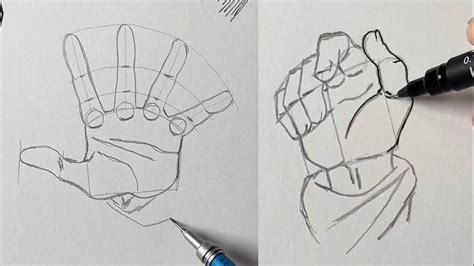How To Draw Hands Step By Step Youtube