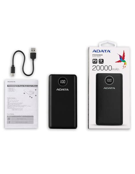 Power Bank 20000 MAh Adata P20000QCD Tipo C AP20000QCD DGT CBK 3