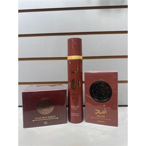 Kit Completo Asad Bourbon Perfume Body Splash Creme Corporal