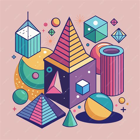 Geometric Shape Vector Illustration Premium Ai Generated Vector