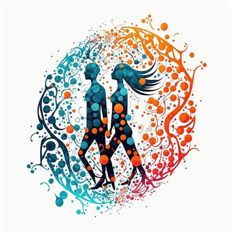 Premium Photo Abstract Illustration Of A Couple Connecting With Joy