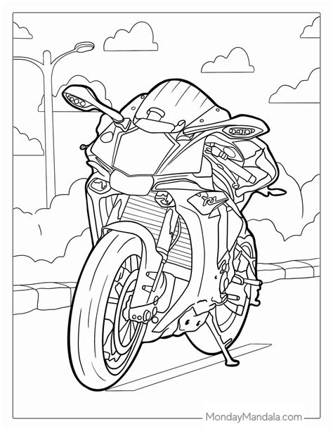 Printable Coloring Pages Motorcycles