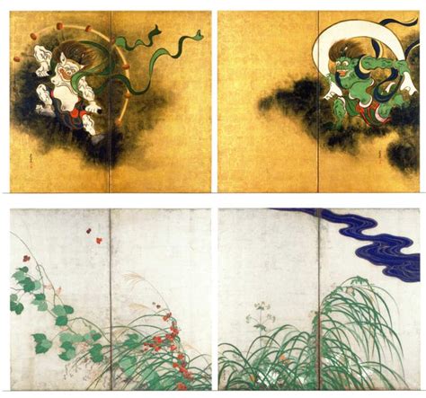 光琳「風神雷神図屏風」と抱一「夏秋草図屏風」 Fsの独り言・つぶやき 日本美術 日本画 屏風