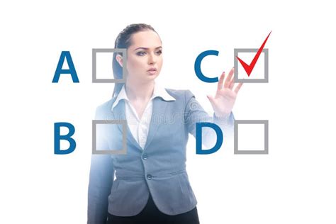 Multiple Choice Test Question Concept With Business People Stock Image