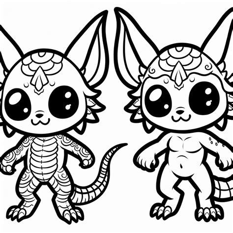 Chibi Chupacabra Coloring Page