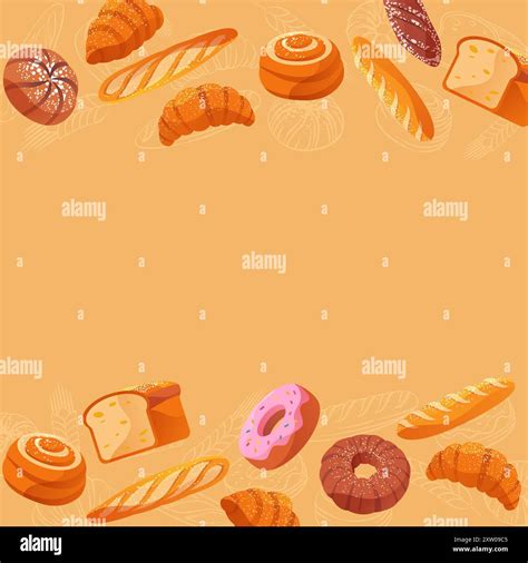 Assorted Bakery Treats Background Stock Vector Image And Art Alamy