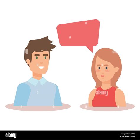Woman And Man Talking Stock Vector Image And Art Alamy
