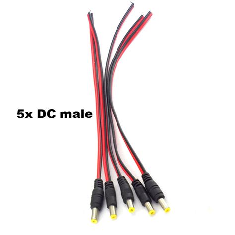 อะแดปเตอร์ปลั๊กแจ็คเชื่อมต่อ Dc ตัวเมีย ตัวผู้ สําหรับกล้องวงจรปิด Led