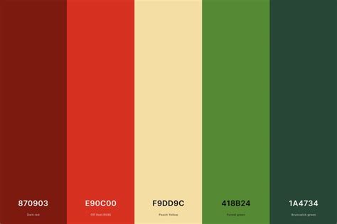 Green And Red Color Combination Meaning Red Colour Palette Green