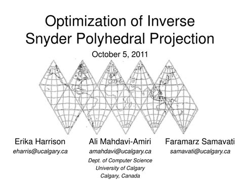 Ppt Optimization Of Inverse Snyder Polyhedral Projection Powerpoint Presentation Id5458884