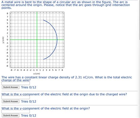Solved A Metal Wire Is Bent To The Shape Of A Circular Arc Chegg