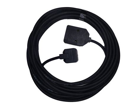 5m Single Socket Heavy Duty 13amp Black Extension Lead
