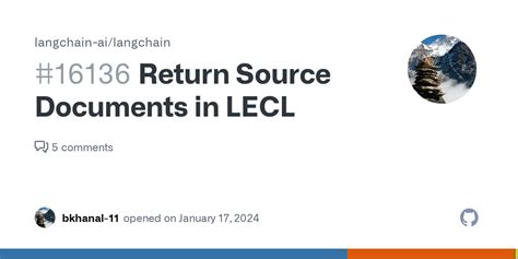 Return Source Documents In Lecl · Issue 16136 · Langchain Ailangchain