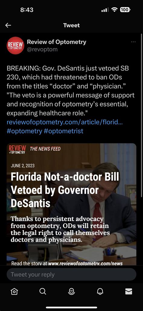 Since When Are Optometrists Physicians Rresidency