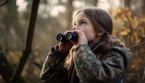 Un Enfant Souriant Explore La Forêt Et Découvre La Beauté à L extérieur