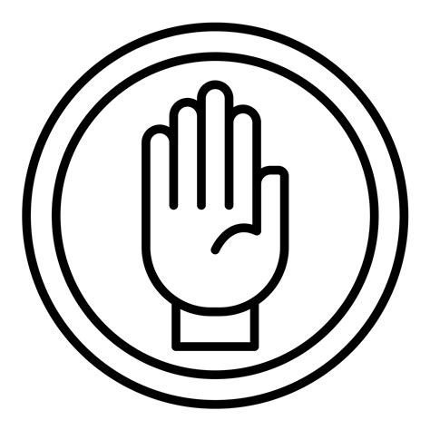 Objections Line Icon 14808998 Vector Art At Vecteezy